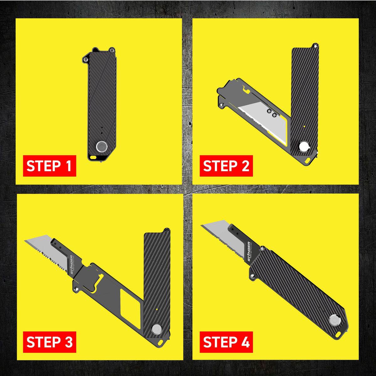 Stinger Laser Engraved Utility Razor Blades, Utility Knife Blades Repl