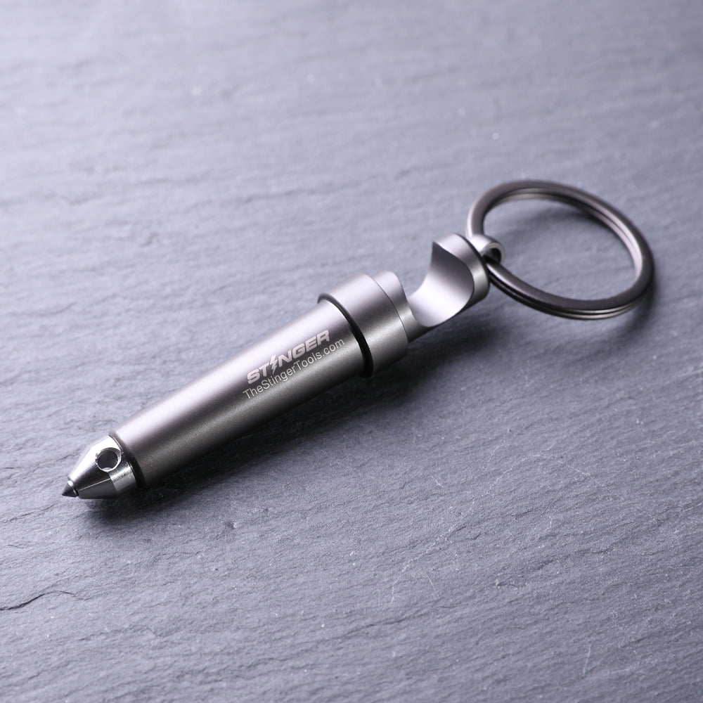 Stinger Multi-Tool Keyring with Glass Breaker Bottle Opener