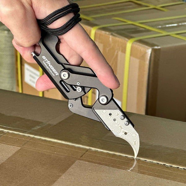 Stinger Dog Tag Blade, Folding Pocket Knife, Utility Knife, Car Window Braker