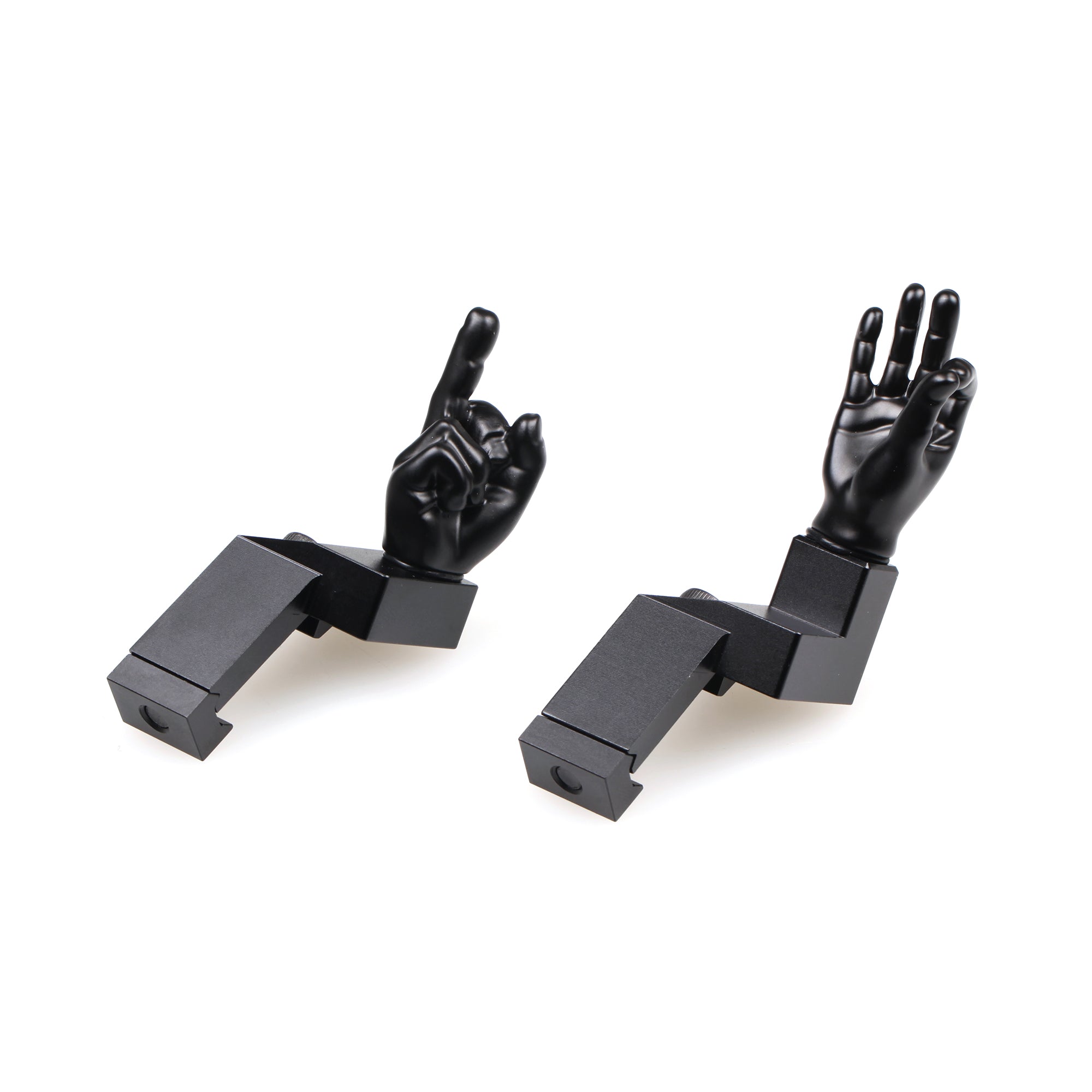 Black Color Novelty Finger Iron Sight Set - Offset 45 Degree (Middle F